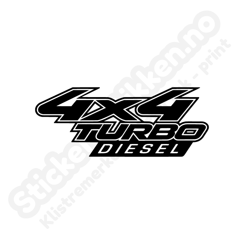 4x4 Turbo Diesel – Stickerbutikken.no