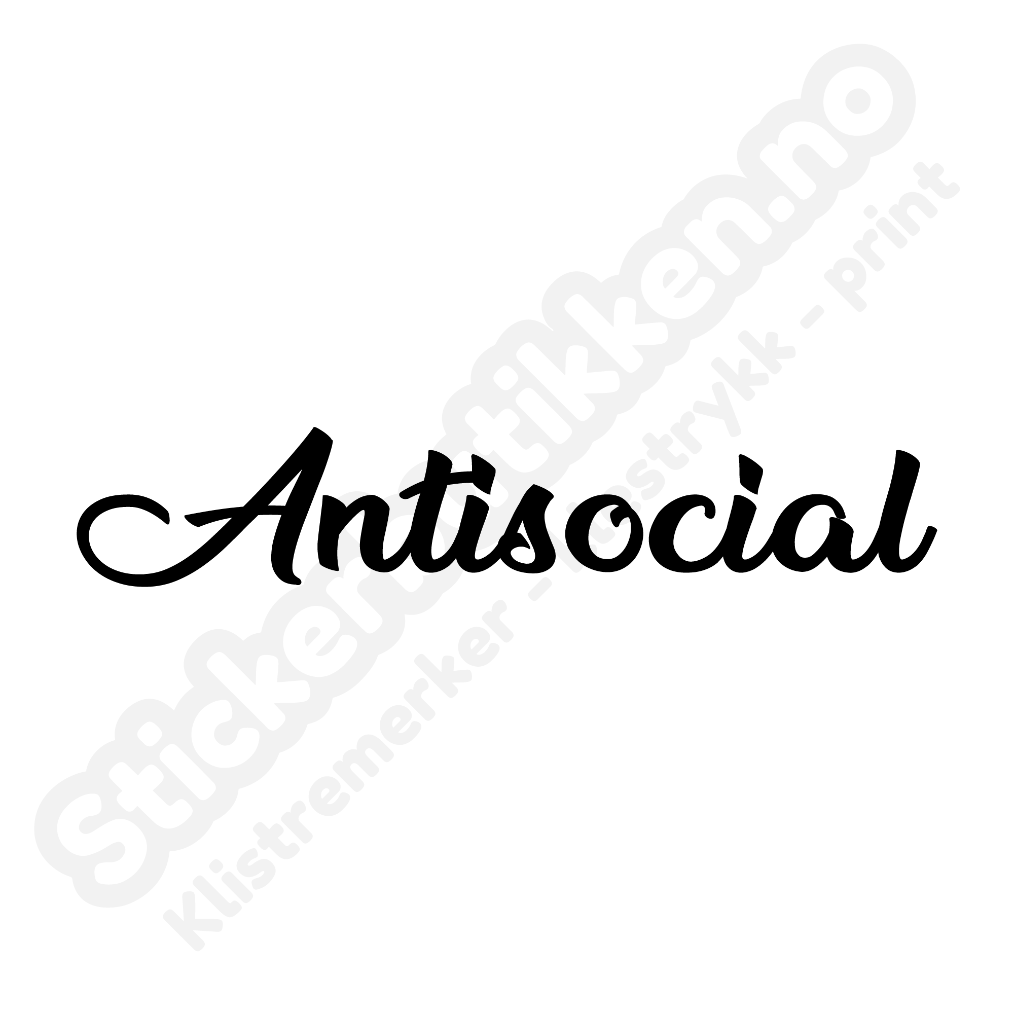 Antisocial – Stickerbutikken.no