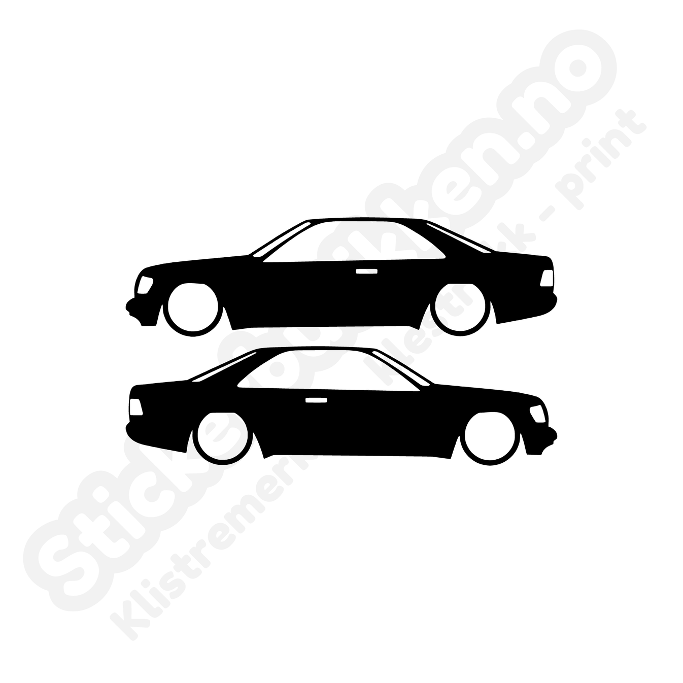 Mercedes Senka W124 2-Pakk – Stickerbutikken.no